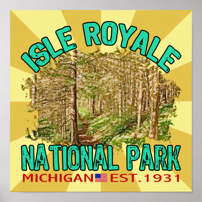 Isle Royale National Park, Michigan Poster | Zazzle