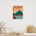 Isle Royale National Park Michigan Vintage Poster | Zazzle