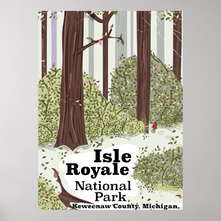 Isle Royale National Park vintage travel poster | Zazzle.com