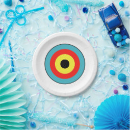Isolated Archery Target Paper Plates | Zazzle