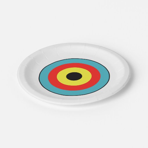 Isolated Archery Target Paper Plates | Zazzle