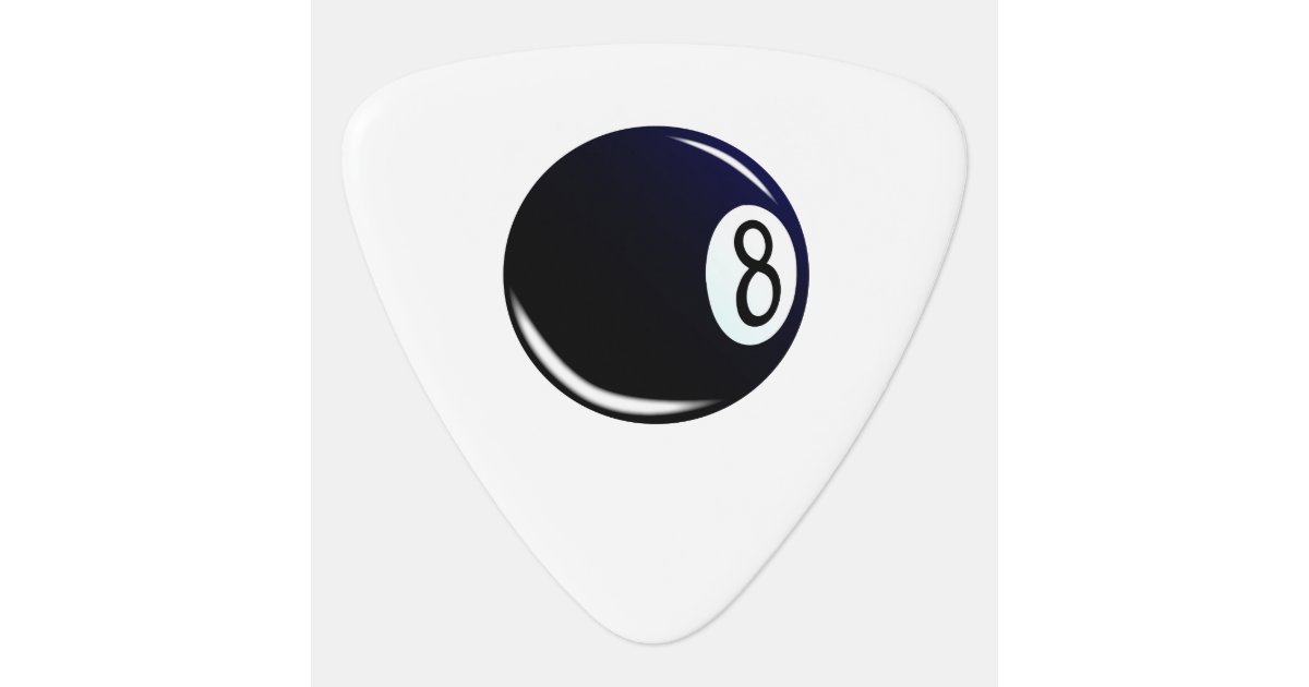 Isolated Eight Ball Guitar Pick | Zazzle