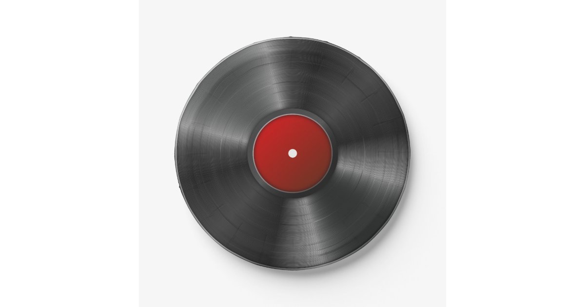 Isolated Vinyl record Paper Plates | Zazzle