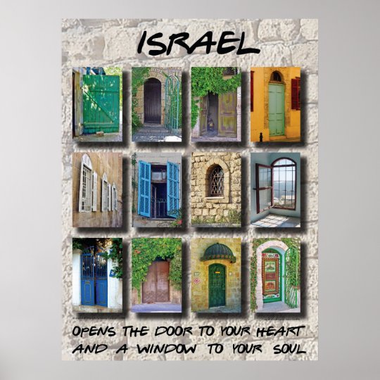 Israel - doors and windows poster | Zazzle.com