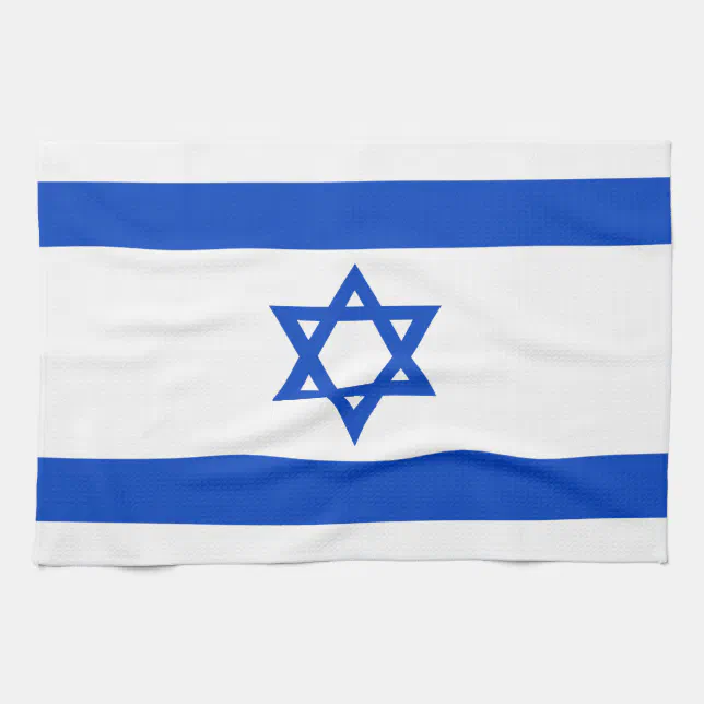 Israel flag blue Star of David Kitchen Towel | Zazzle
