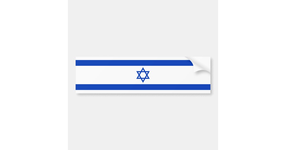 Israel Flag Bumper Sticker | Zazzle
