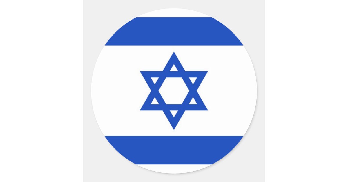 Israel Flag Classic Round Sticker | Zazzle