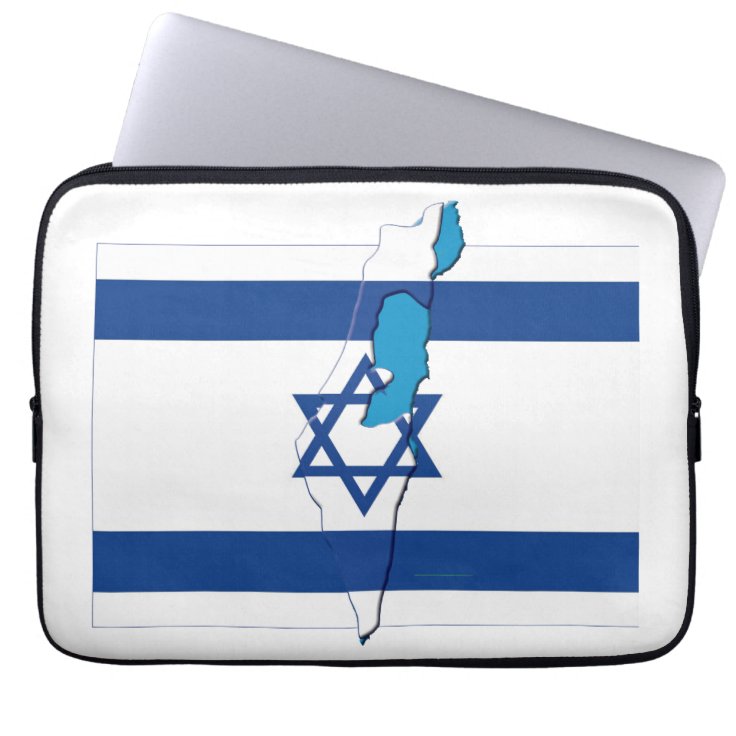 ISRAEL Flag Map Patriotic Computer Laptop Sleeve | Zazzle