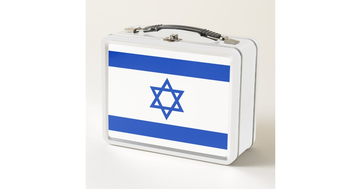 Israel Flag Metal Lunch Box | Zazzle