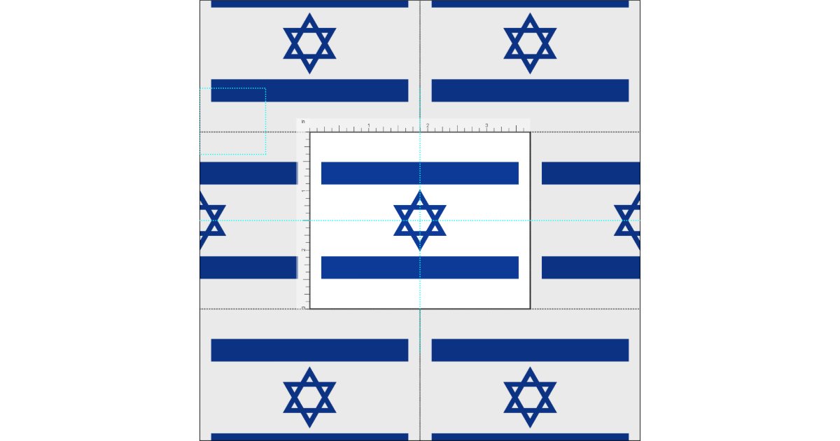 Israel flag pattern custom fabric DIY textile | Zazzle