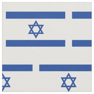 Patriotic ISRAEL FLAG Map Outline Fabric | Zazzle