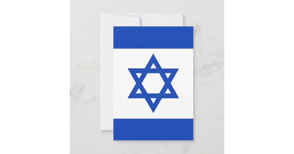 Israel flag thank you card | Zazzle