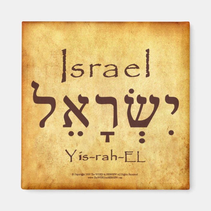 ISRAEL HEBREW MAGNET | Zazzle.com