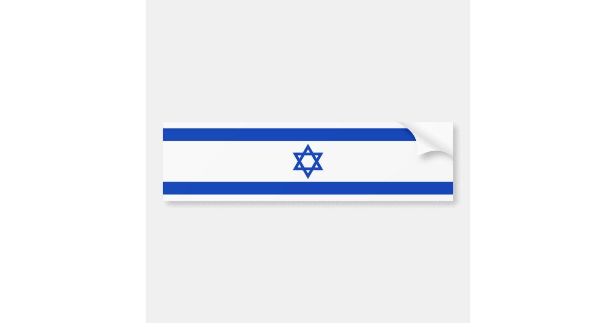 Israel – Israeli Flag Bumper Sticker | Zazzle