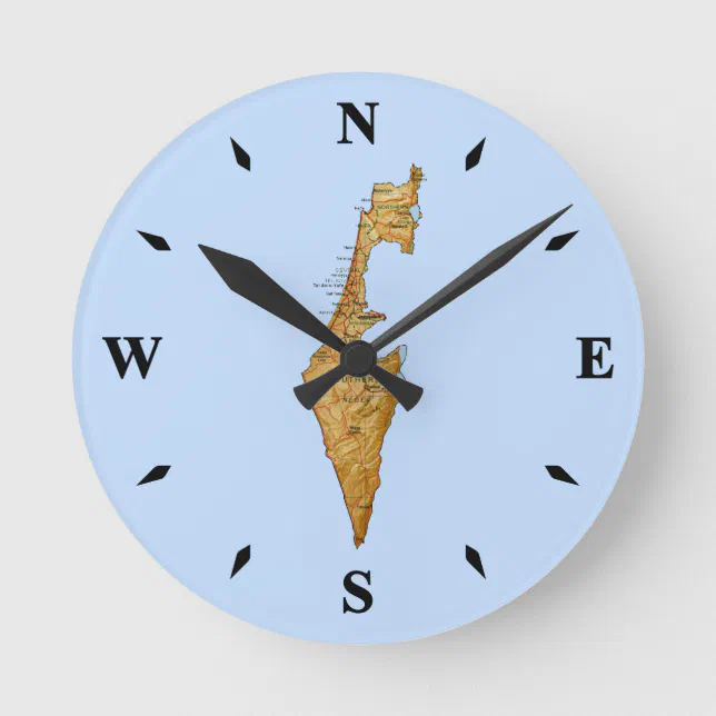 Israel Map Clock | Zazzle
