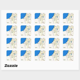 Israel map.JPG Square Sticker | Zazzle