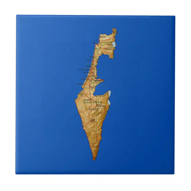 Israel Map Tile | Zazzle