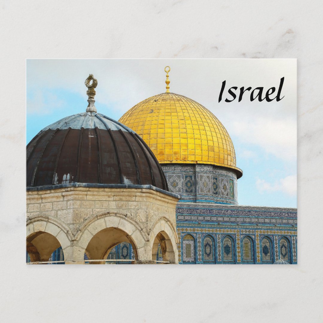 Israel Postcard With Photo Of the Dome of The Rock | Zazzle