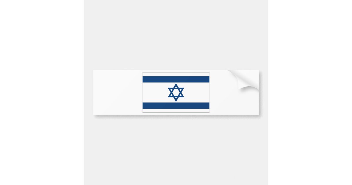 Israeli Flag Bumper Sticker | Zazzle