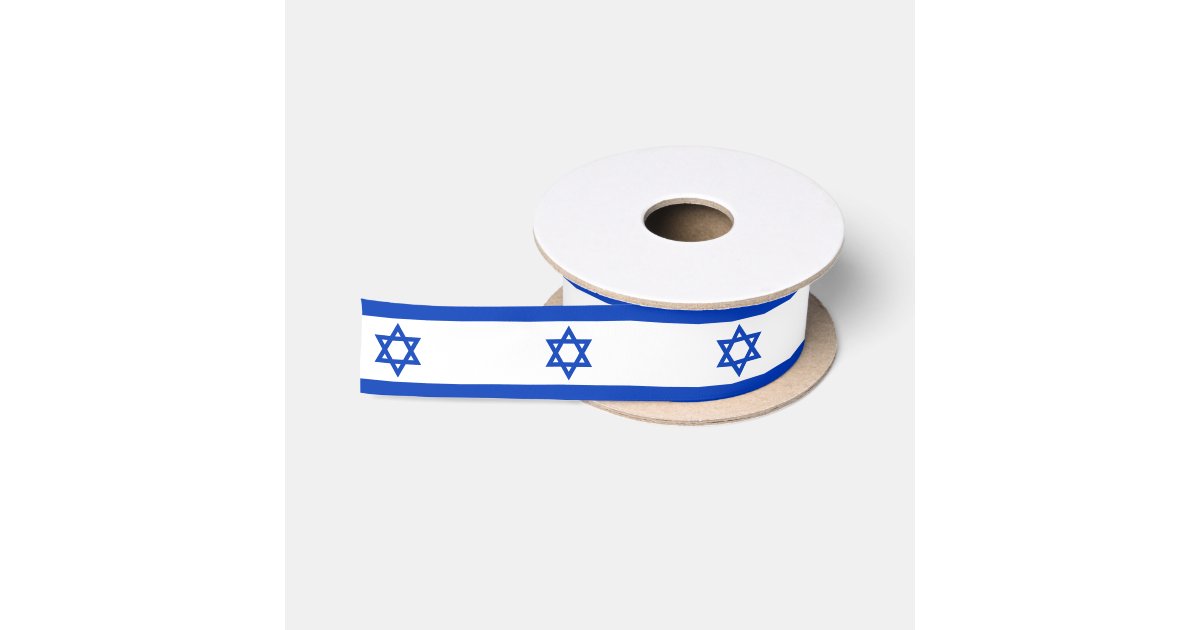 Israeli Flag (Israel) Satin Ribbon | Zazzle