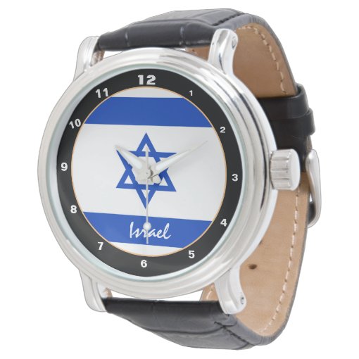 Israeli flag & Jerusalem, Israel travel/sport fans Watch | Zazzle