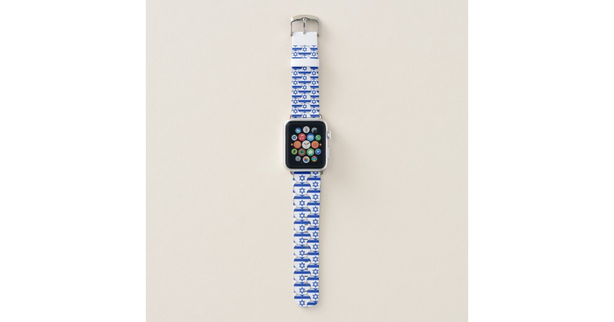 Israeli Hearts & Israeli Flag fashion / Israel Apple Watch Band | Zazzle