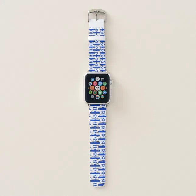 Israeli Hearts & Israeli Flag fashion / Israel Apple Watch Band | Zazzle