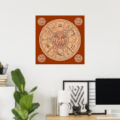 Israeli Hebrew Zodiac Wheel Poster | Zazzle