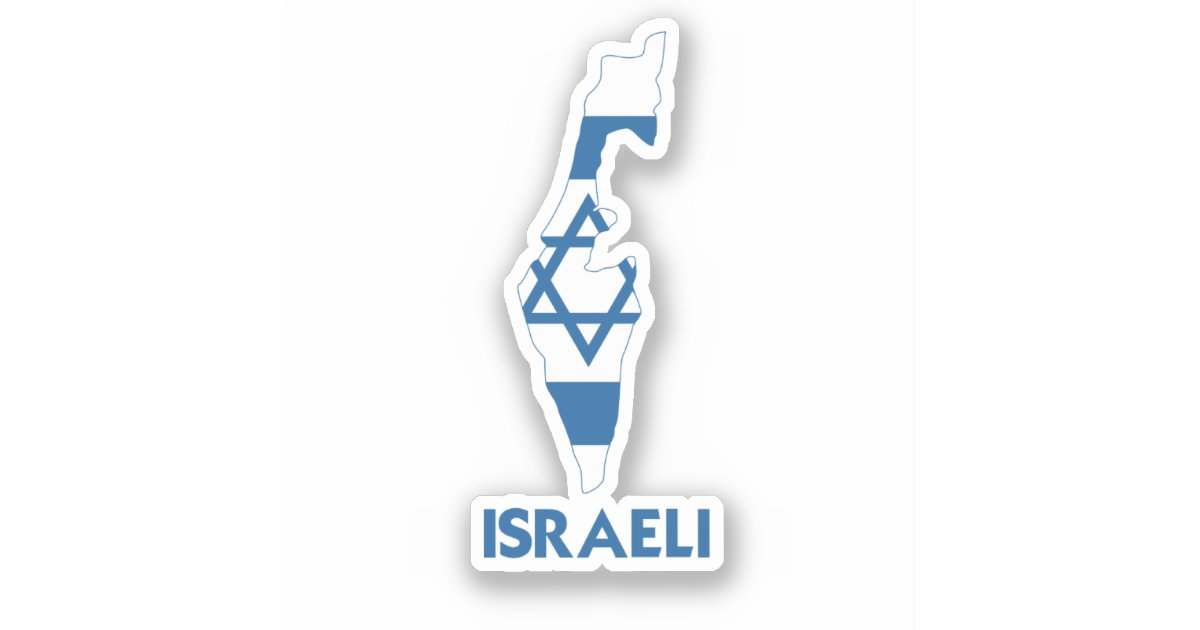 ISRAELI MAP STICKER | Zazzle