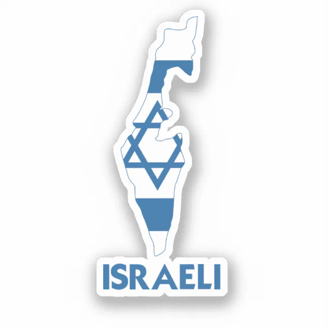 ISRAELI MAP STICKER | Zazzle