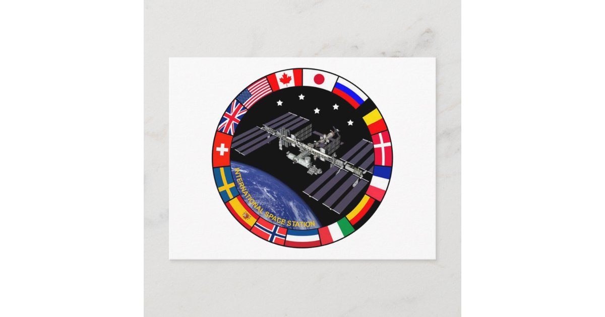 ISS Members Composite Logo Postcard | Zazzle