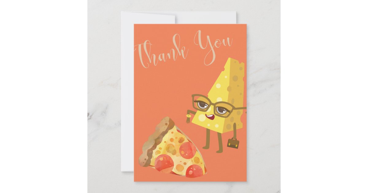 Issa Pizza Thank You Card | Zazzle