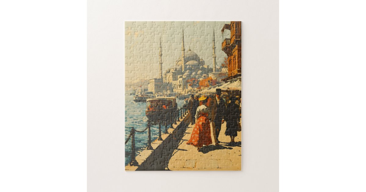 Istanbul Blue Mosque Vintage Jigsaw Puzzle | Zazzle