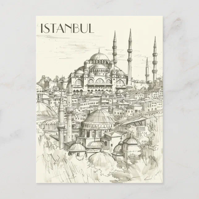 Istanbul Travel Postcard | Zazzle