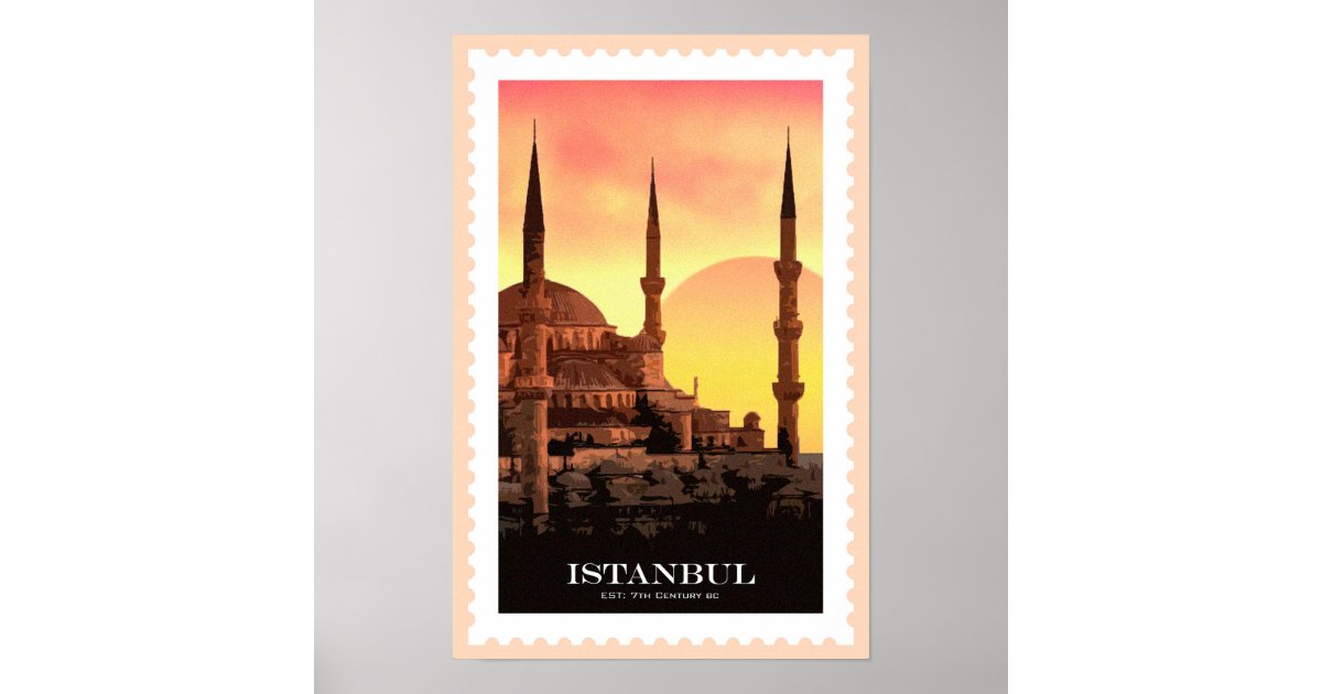 Istanbul Travel Poster | Zazzle