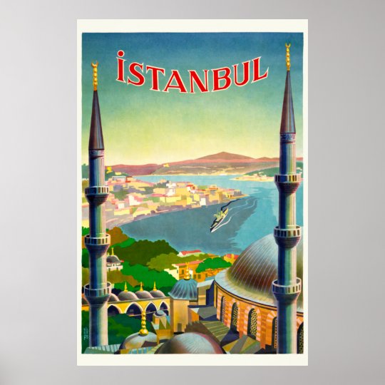 Istanbul Turkey Vintage Poster 1939 | Zazzle.com