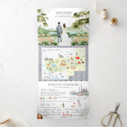 Istanbul, Turkey Wedding | Tri-Fold Invitation | Zazzle