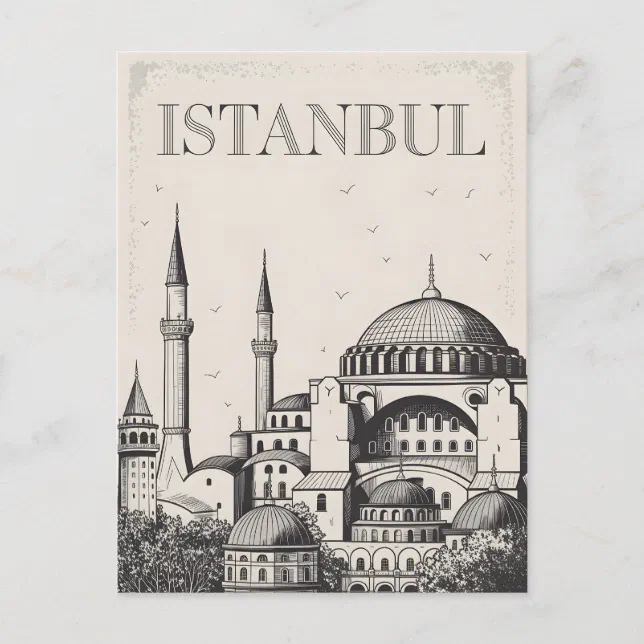 Istanbul vintage postcard | Zazzle
