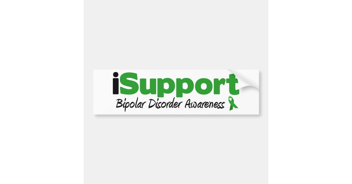 iSupport Bipolar Disorder Bumper Sticker | Zazzle