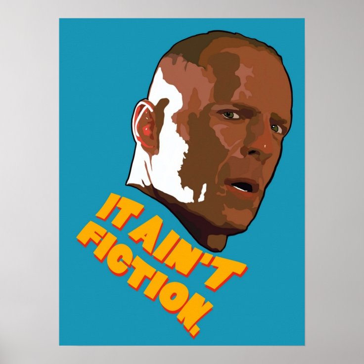 It Aint Fiction Butch Pulp Pop Art Poster Zazzle