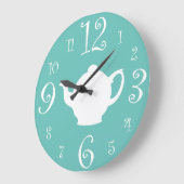 It Always Time for Tea in Our Kitchen Large Clock | Zazzle