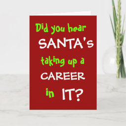 IT Computer Christmas Card Funny Computing Joke | Zazzle