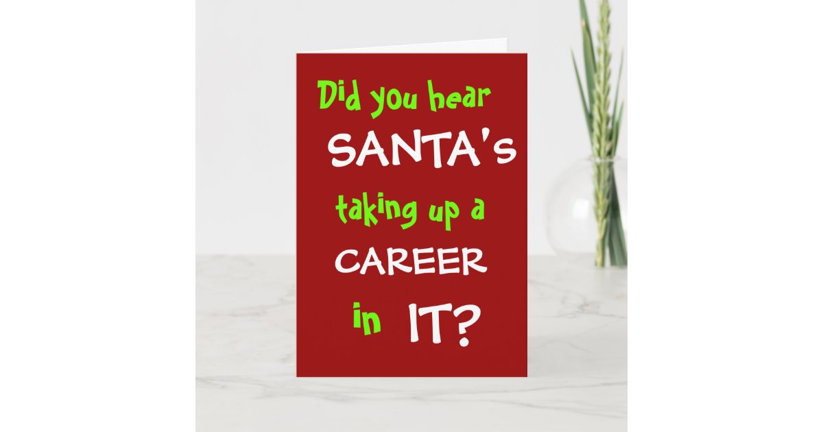 IT Computer Christmas Card Funny Computing Joke | Zazzle