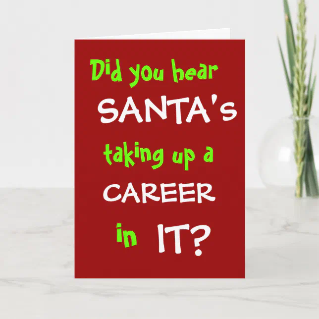 IT Computer Christmas Card Funny Computing Joke | Zazzle