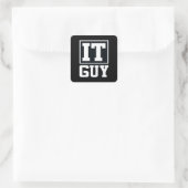 IT Guy Computer Tech Software Programmer Geek Square Sticker | Zazzle