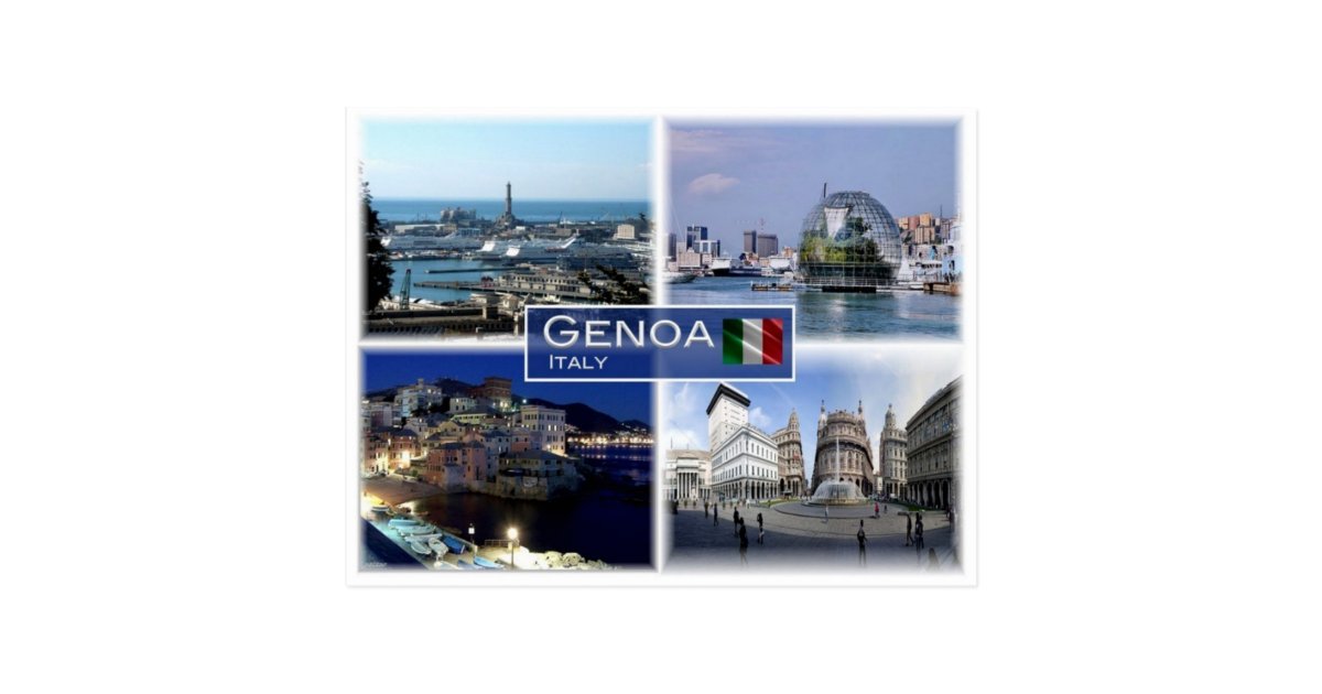 IT Italy - Genova Genoa - Postcard | Zazzle.com