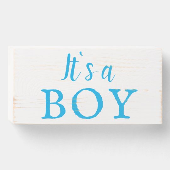 It`s a Boy Blue Modern Typography Baby Shower Wooden Box Sign | Zazzle.com