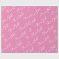 It’s a Girl Pink Script Baby Shower Wrapping Paper | Zazzle