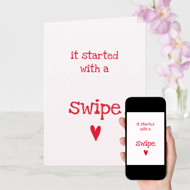 It started with a Swipe - Funny Anniversary Quote Card | Zazzle