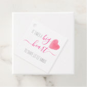 it takes a big heart to help shape little minds favor tags | Zazzle